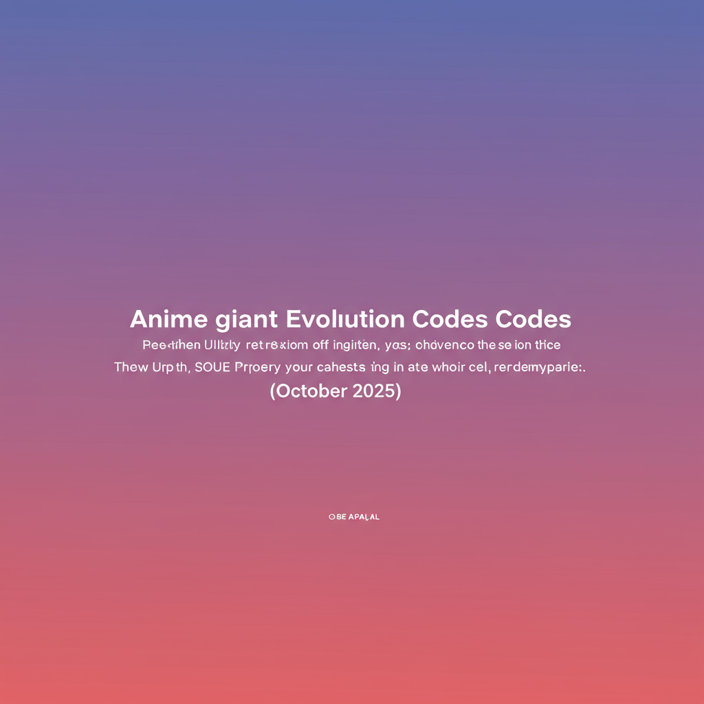 โค้ด Anime Giant Evolution ล่าสุด (อัปเดต ต.ค. 2025) รับ Freebies ...
